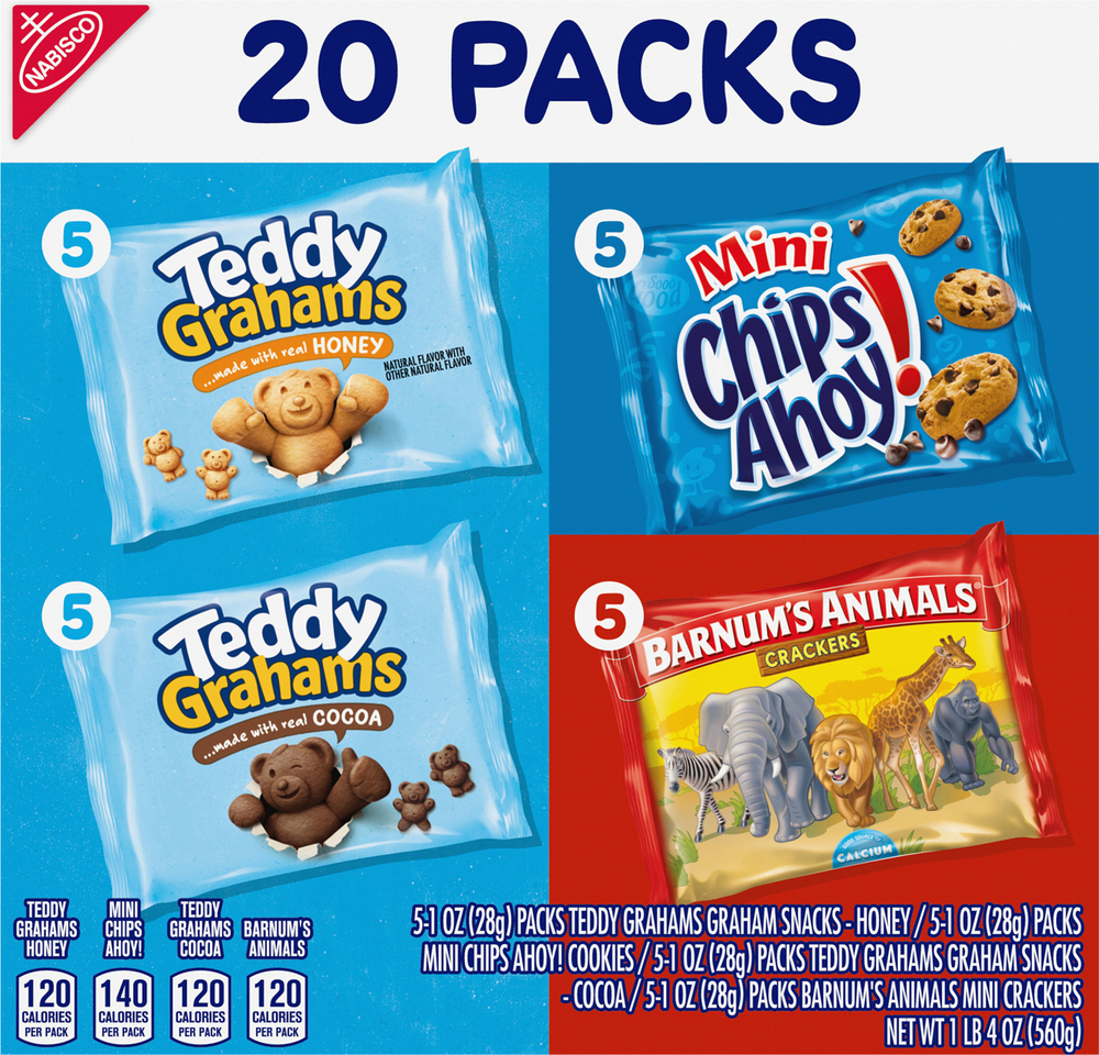 Nabisco Cookies, Assorted, 20 Pack-Planogram-Back