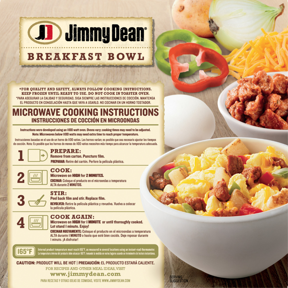 Jimmy Dean Jimmy Dean Breakfast Bowl, Chorizo, Frozen, 7 oz Bowl ...