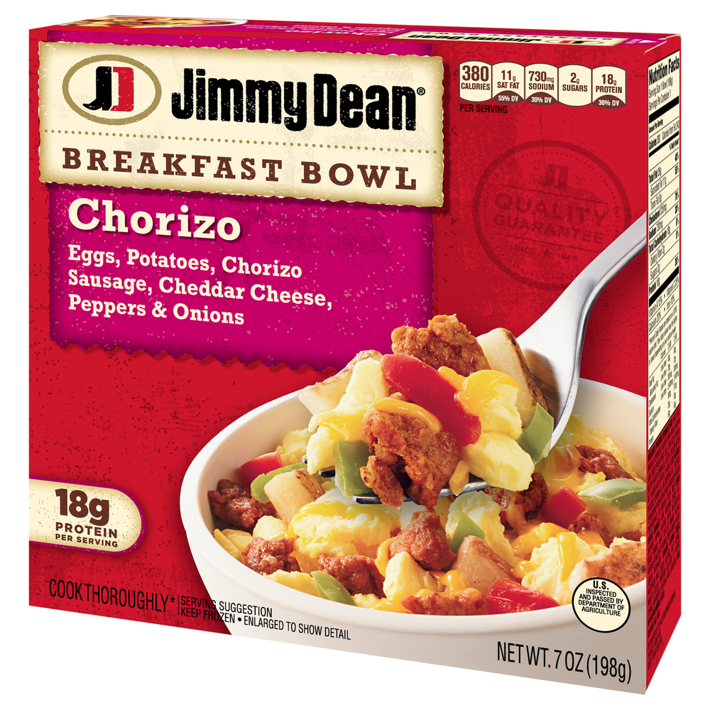 Jimmy Dean Jimmy Dean Breakfast Bowl, Chorizo, Frozen, 7 oz Bowl-Front ...