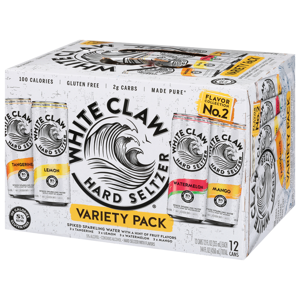 White Claw Hard Seltzer, Variety Pack-Front-Right-Elevated