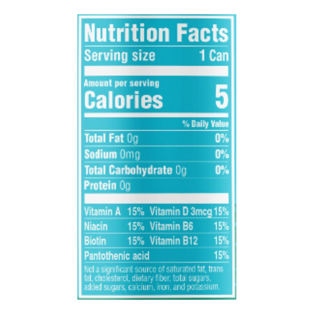 Sparkling Ice +Caffeine Sparkling Water, Zero Sugar, Tropical Punch Flavored-Nutrition-Facts