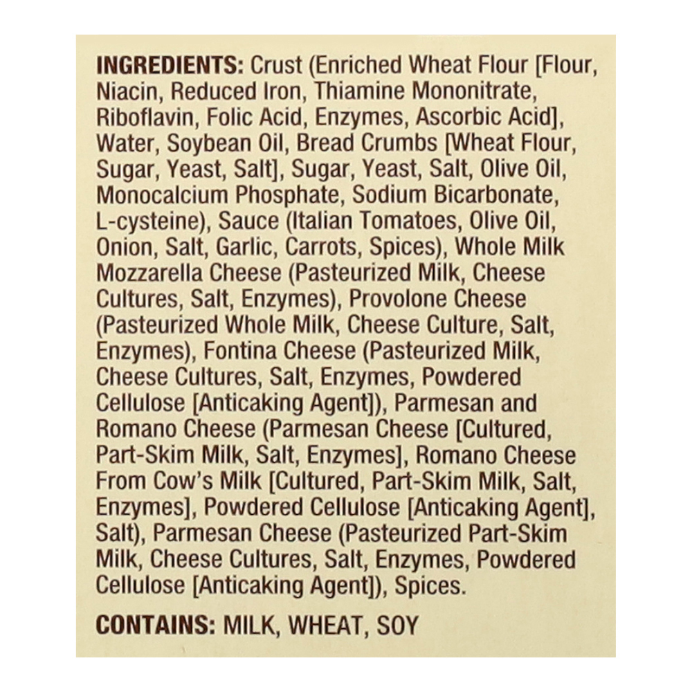 Rao's Made for Home Pizza, Brick Oven Crust, Five Cheese-Ingredients