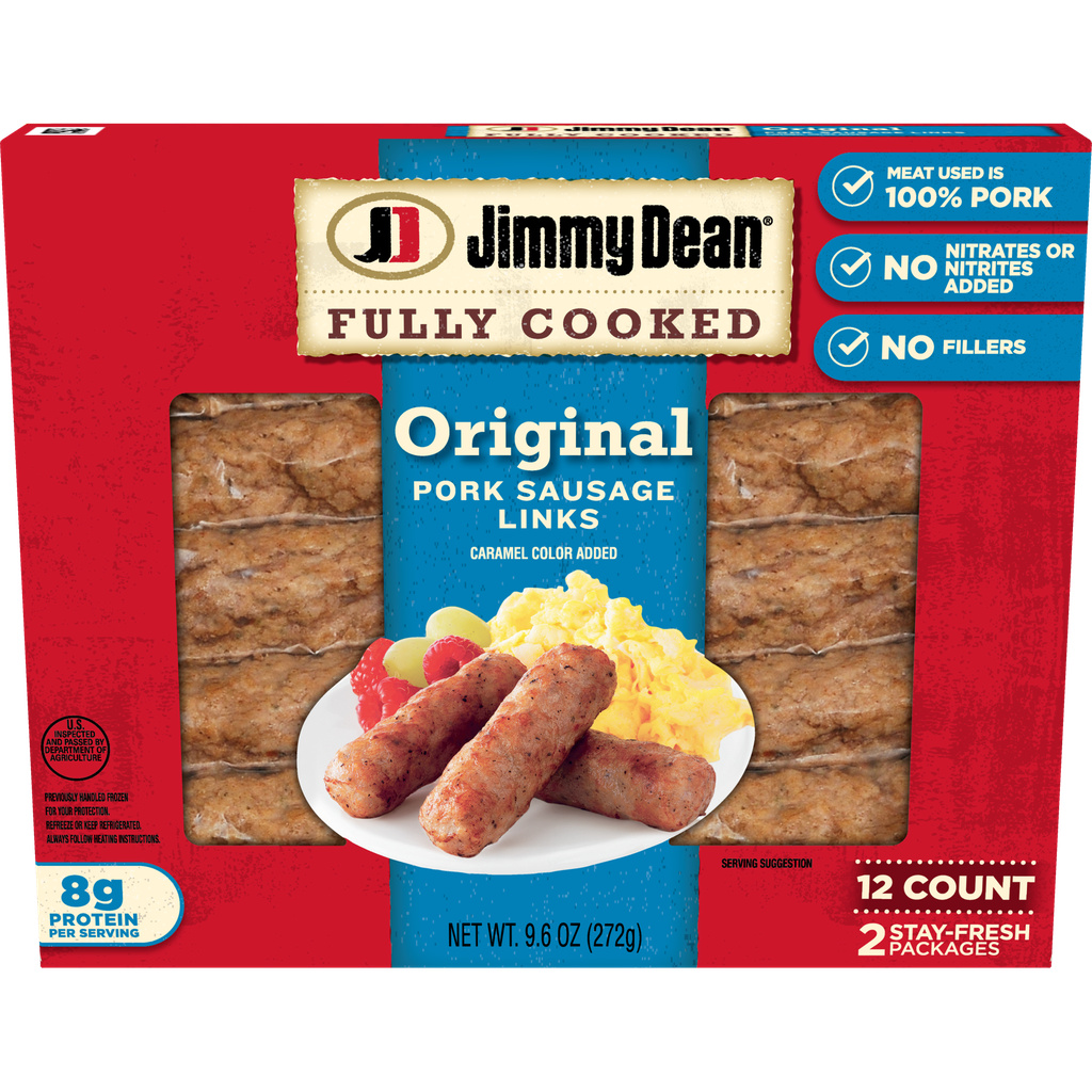JIMMY DEAN Fully Cooked Original Pork Sausage Links-Hero