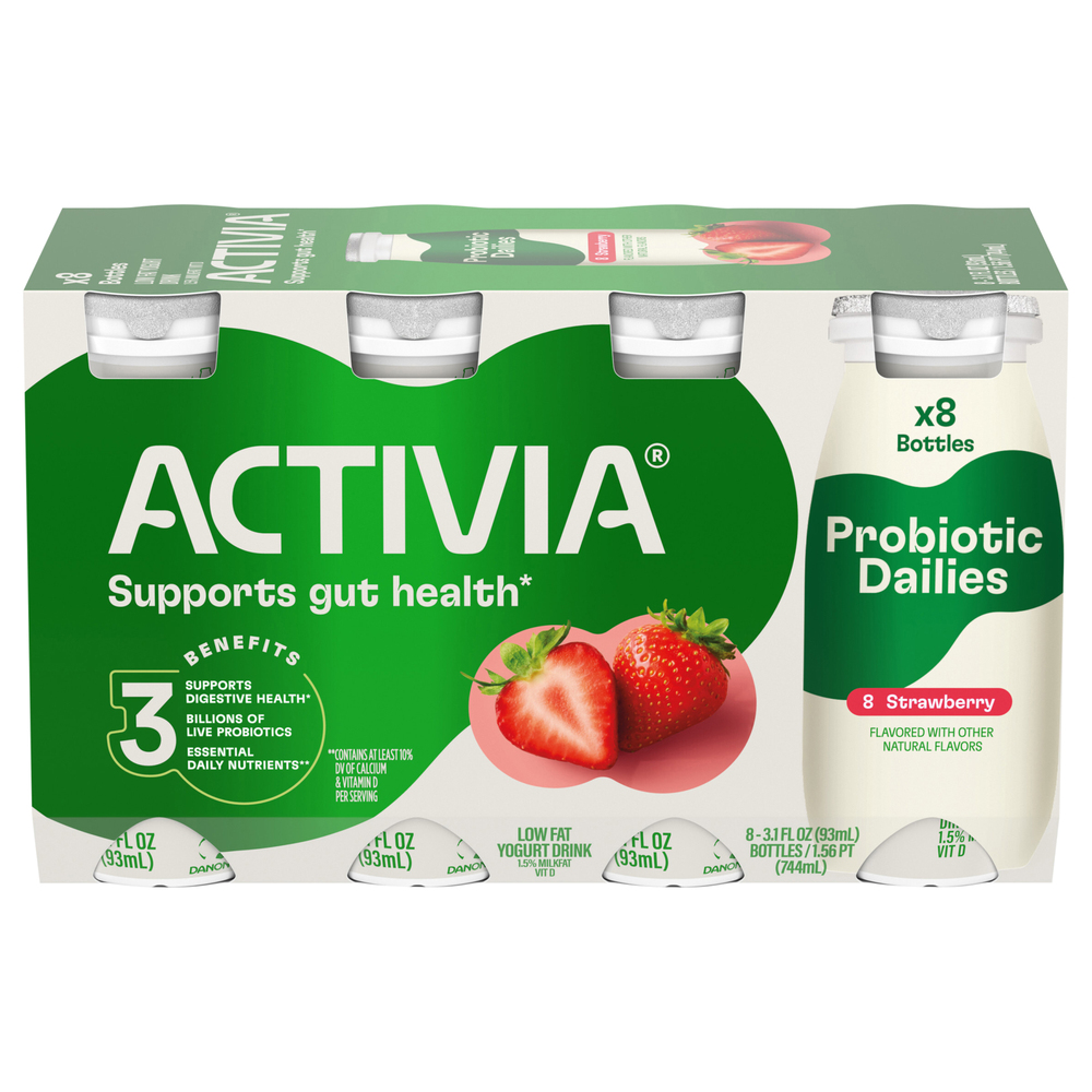 Activia Low Fat Probiotic Dailies Strawberry Yogurt Drink-Main