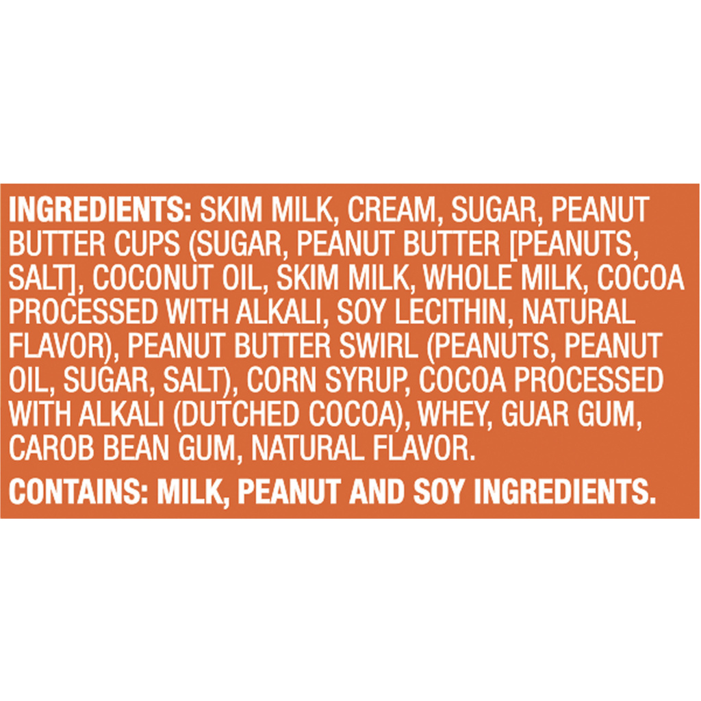 Dreyer's Ice Cream, Chocolate Peanut Butter Park-Ingredients