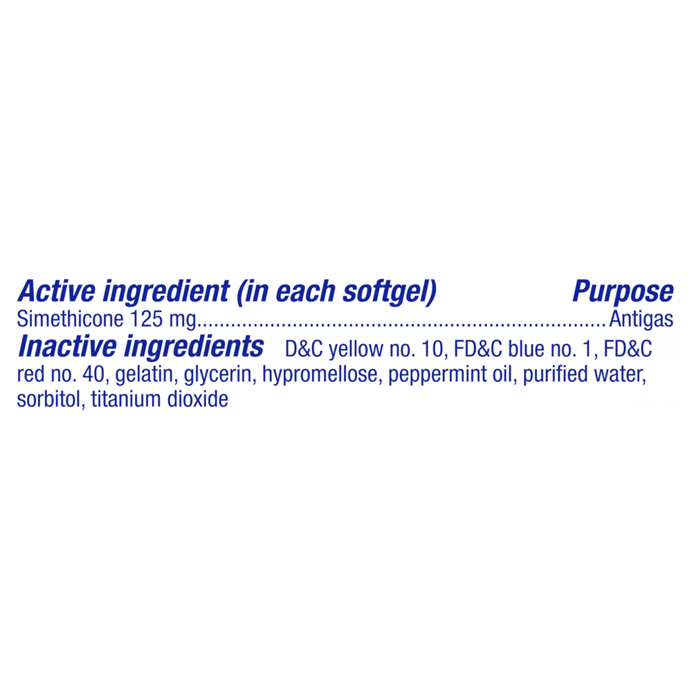 Gas-X Antigas, Extra Strength, 125 mg-Ingredients