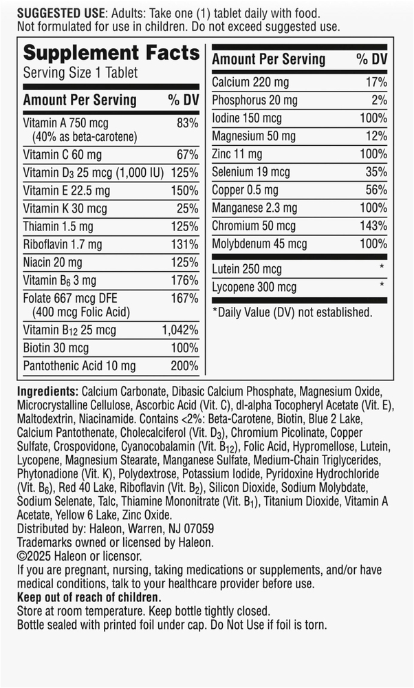 Centrum Silver Silver Multivitamin/Multimineral Supplement, Adults 50 ...