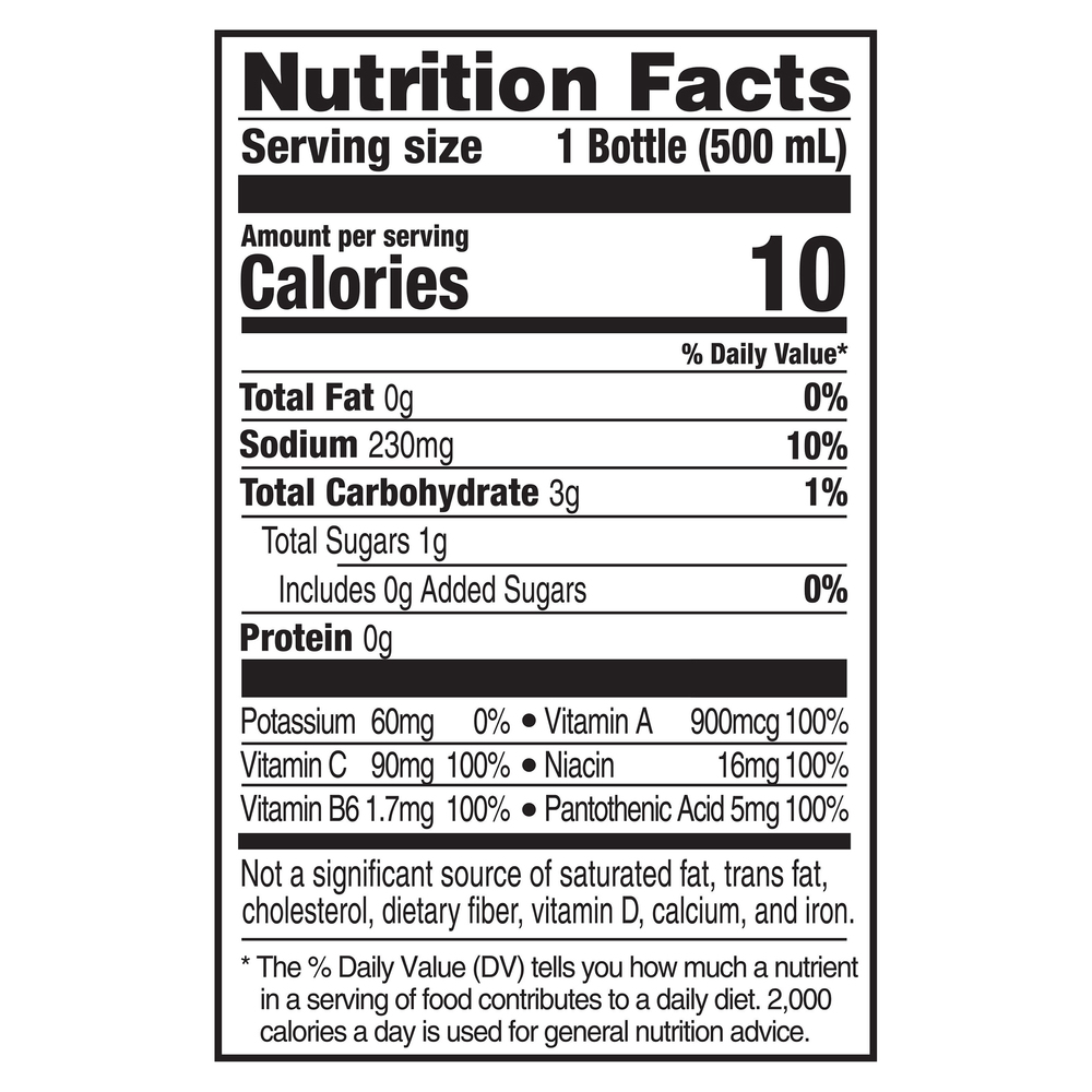 Gatorade Fit Electrolyte Beverage, Blackberry Raspberry-Nutrition-Facts