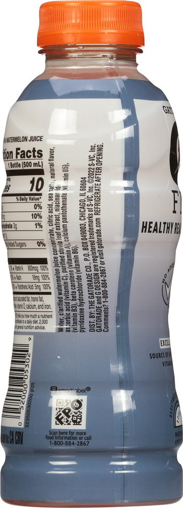 Gatorade Fit Electrolyte Beverage, Blackberry Raspberry-Planogram-Back