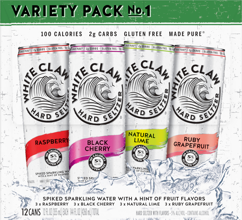 White Claw Hard Seltzer Hard Seltzer, Variety Pack-Planogram-Left