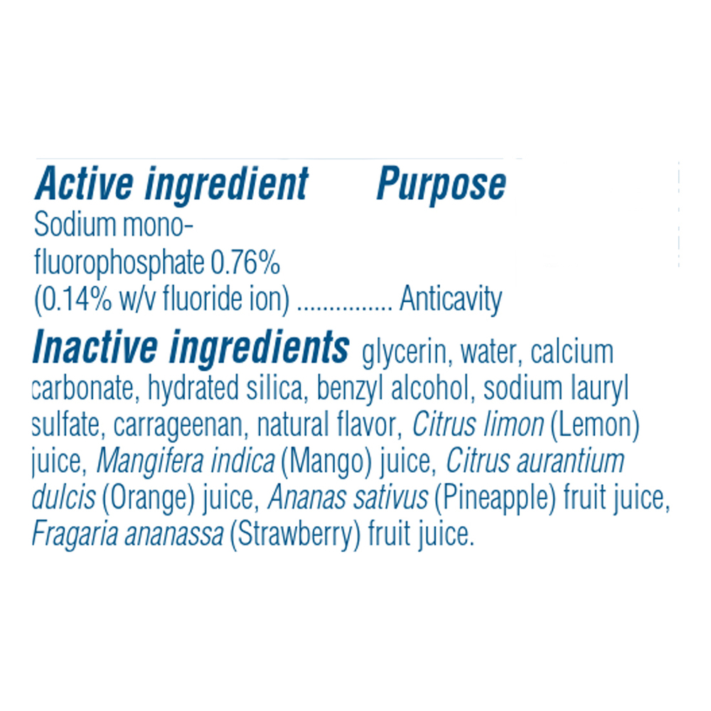 toms sensitive toothpaste ingredients