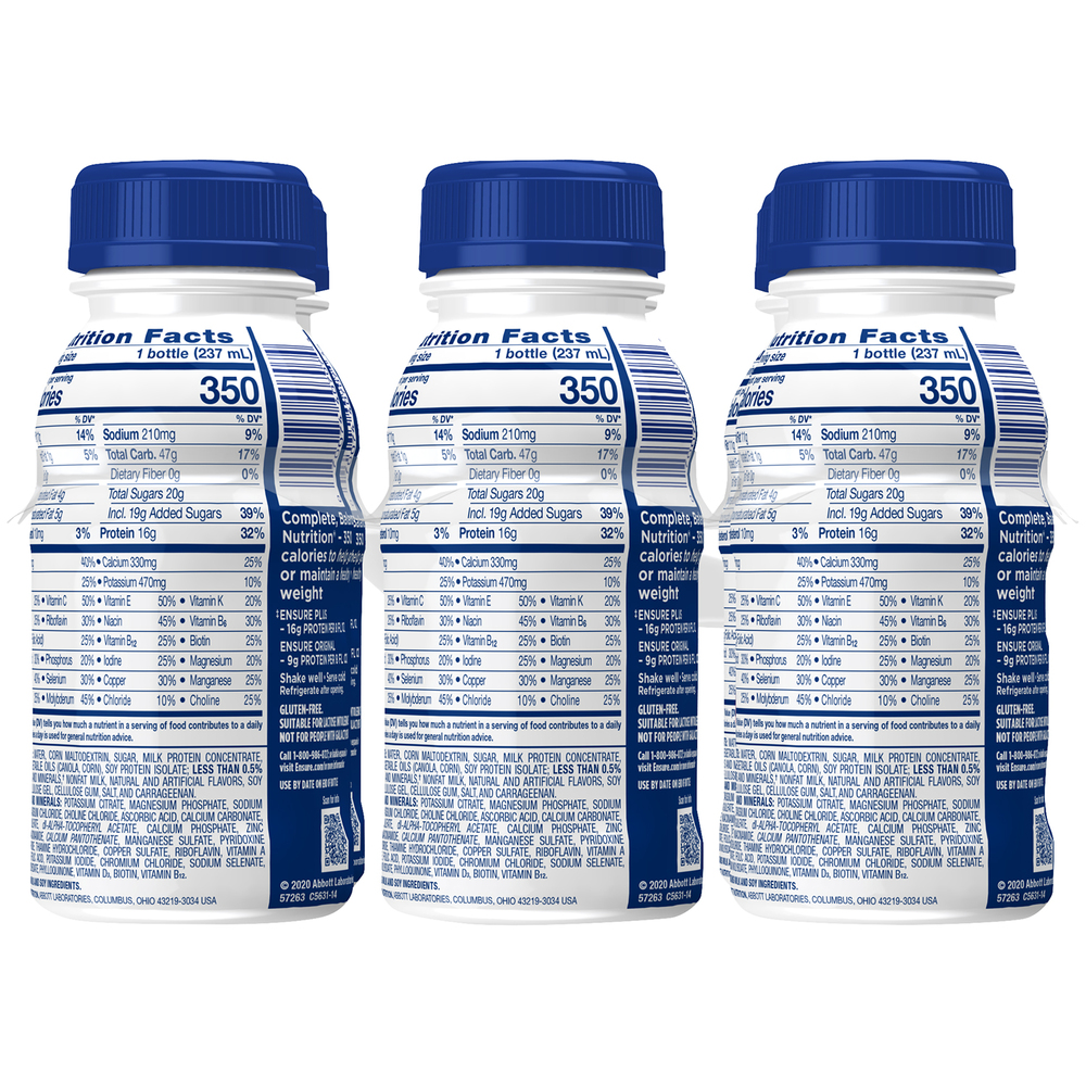 Ensure Plus Plus Nutrition Shake Strawberry Ready-to-Drink Bottles ...