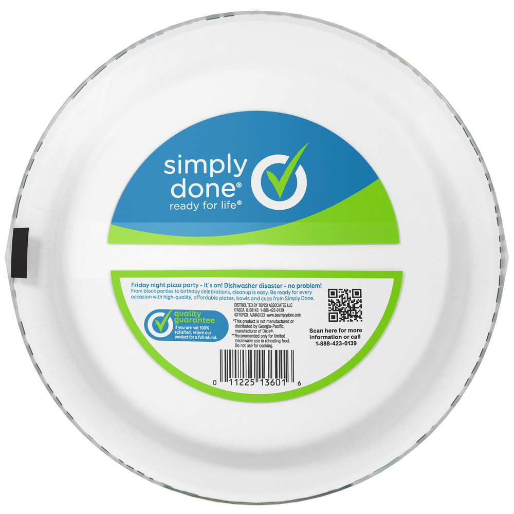 Simply Done Paper Plates, Designer, Everyday-Planogram-Back