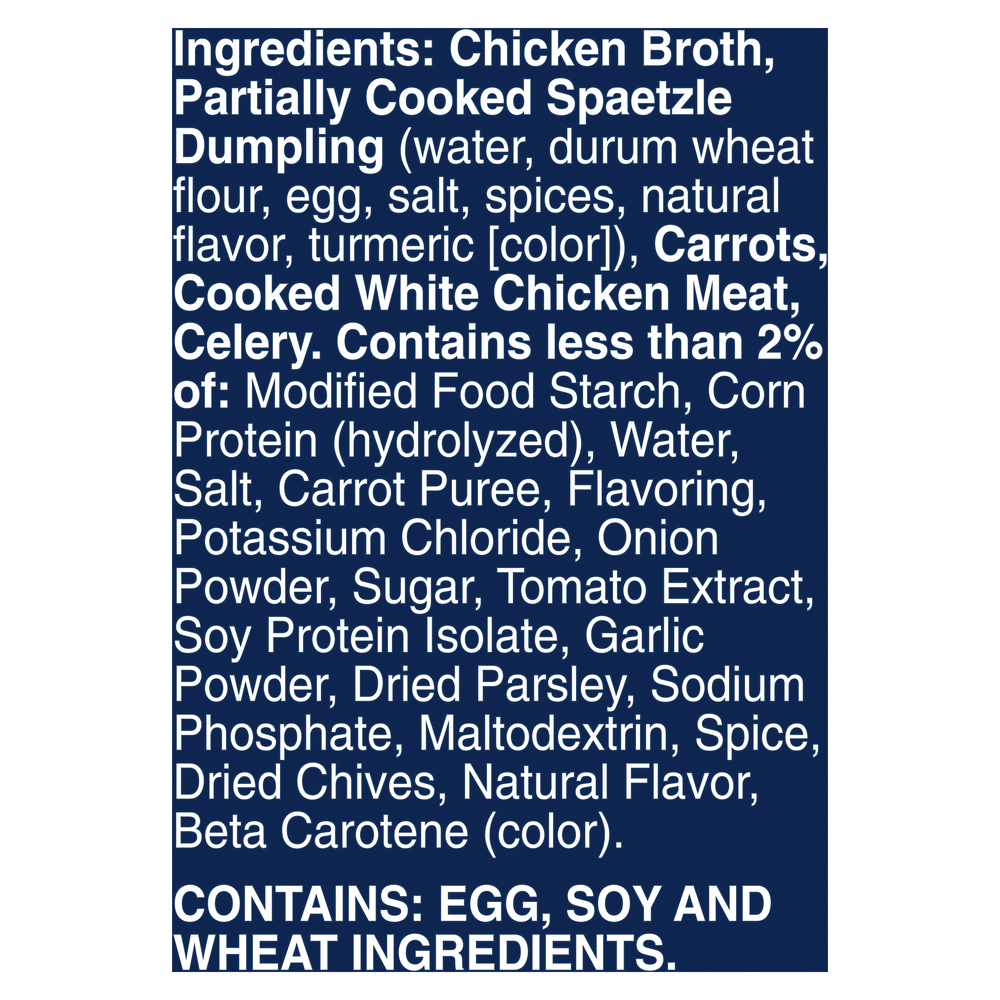 Progresso Soup, Chicken & Herb Dumplings, Traditional-Ingredients