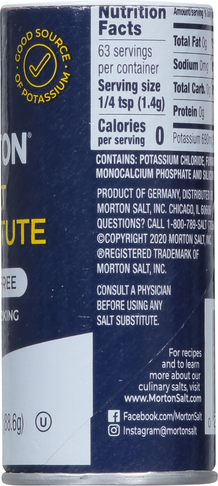 Morton Salt Substitute, Sodium Free-Planogram-Right