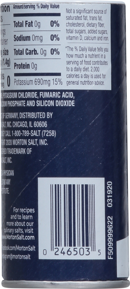 Morton Salt Substitute, Sodium Free-Planogram-Back