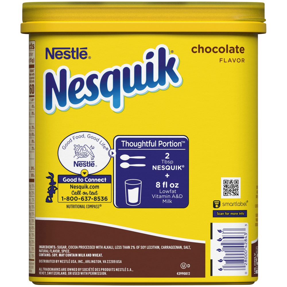 Nesquik Chocolate Flavor Powder Drink Mix-Planogram-Back