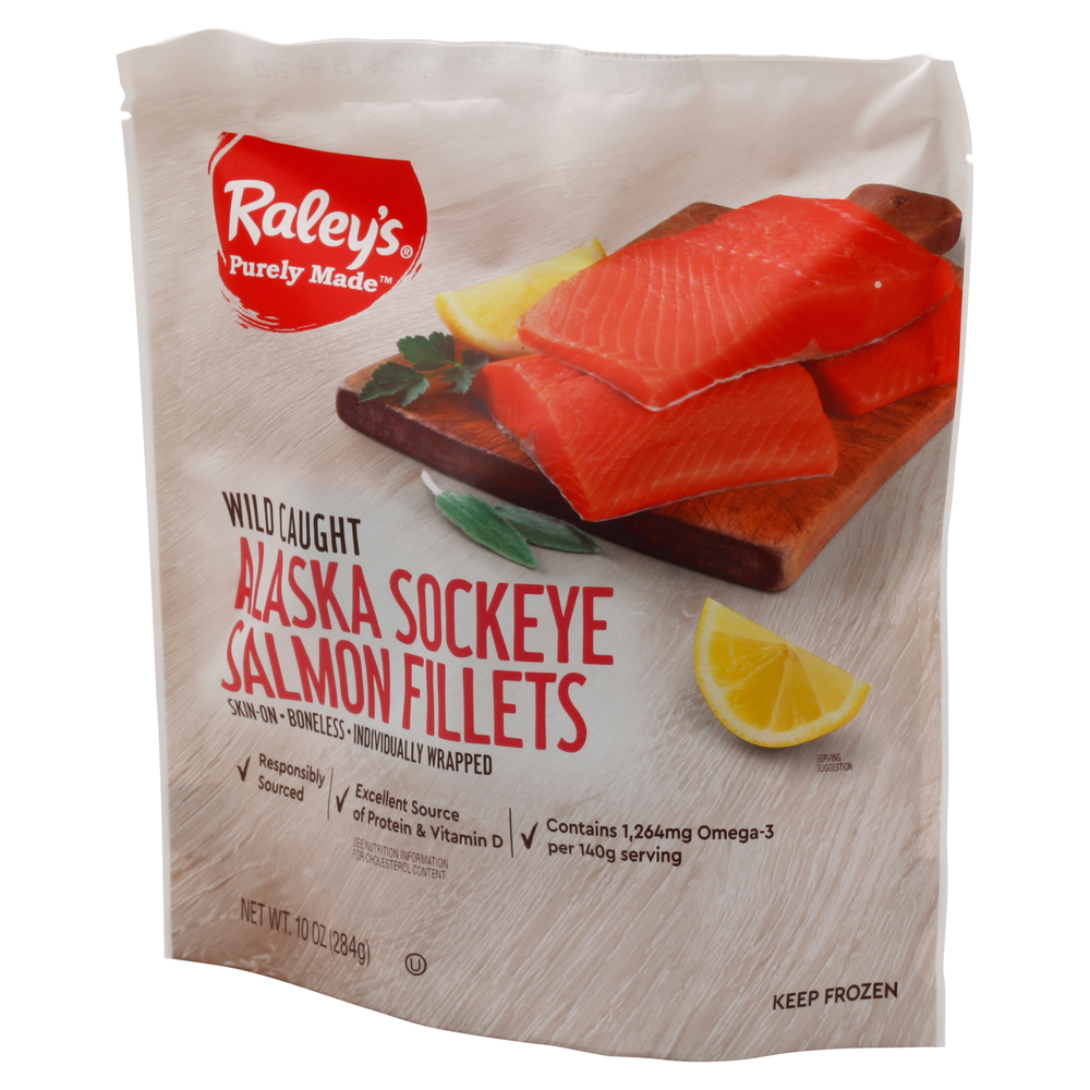 Raley's Purely Made Wild Caught Alaska Sockeye Salmon Fillets-Front ...