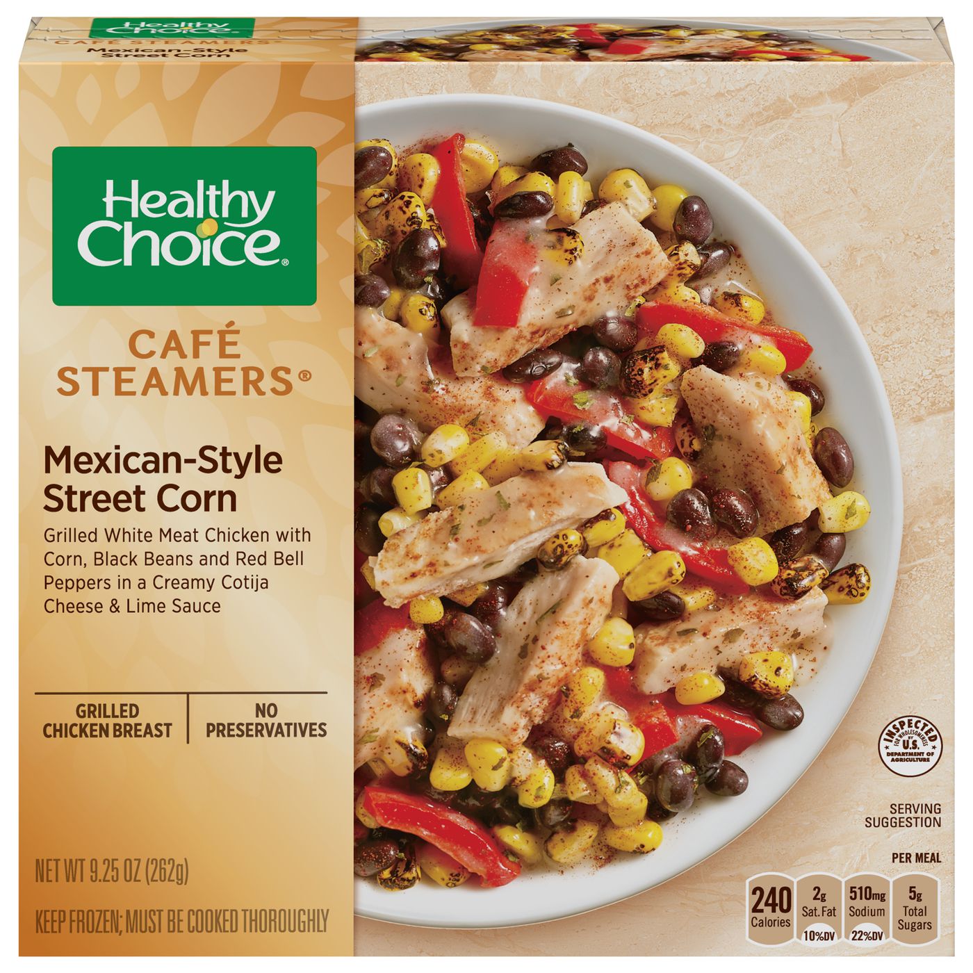 Healthy Choice Cafe Steamers Street Corn, Mexican-Style-Main
