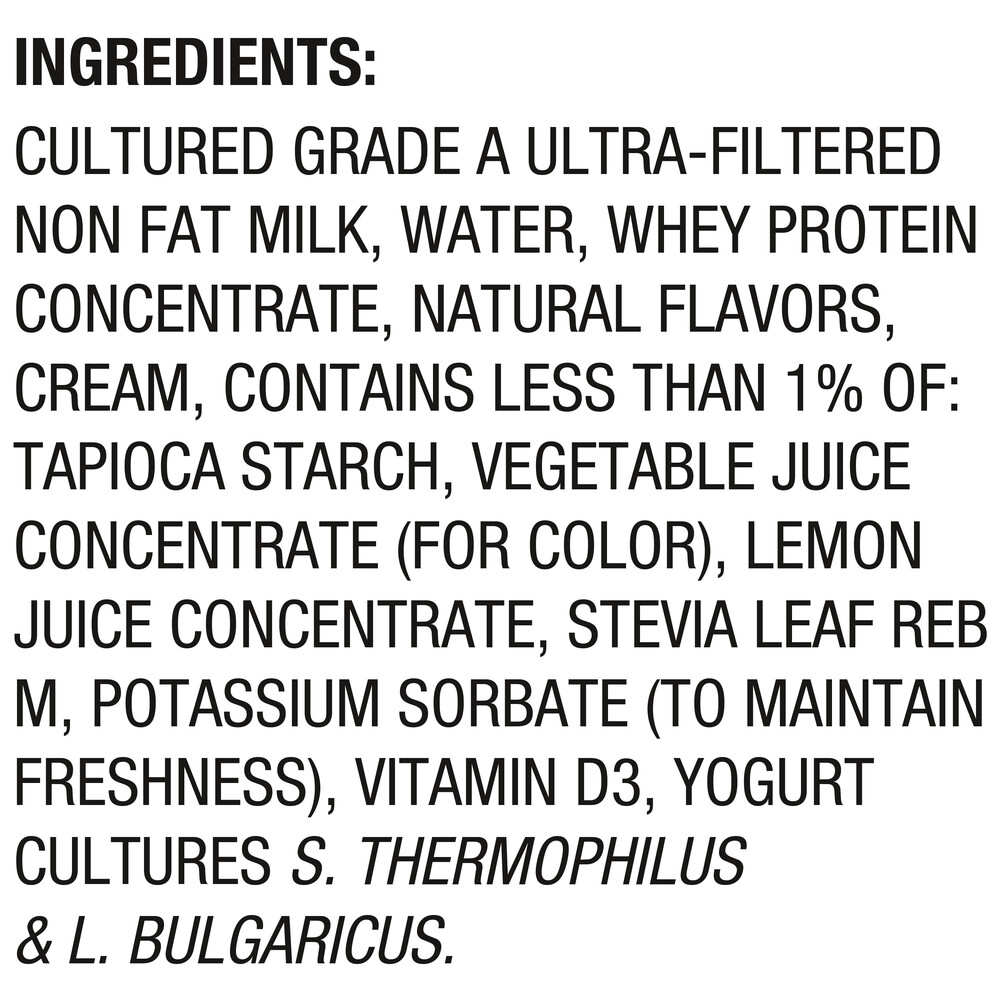Oikos Pro Pro Yogurt, Strawberry Flavored-Ingredients