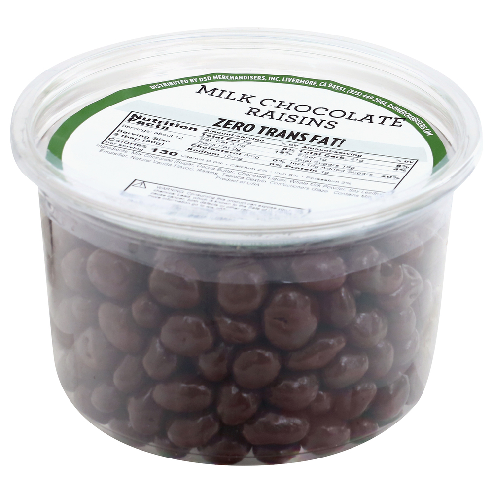 Raisins, Milk Chocolate-Front-Right-Elevated