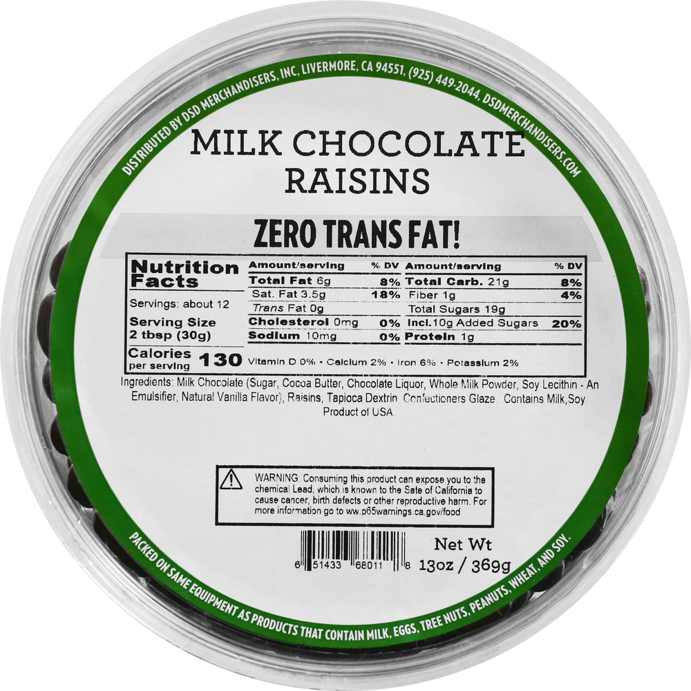 Raisins, Milk Chocolate-Main