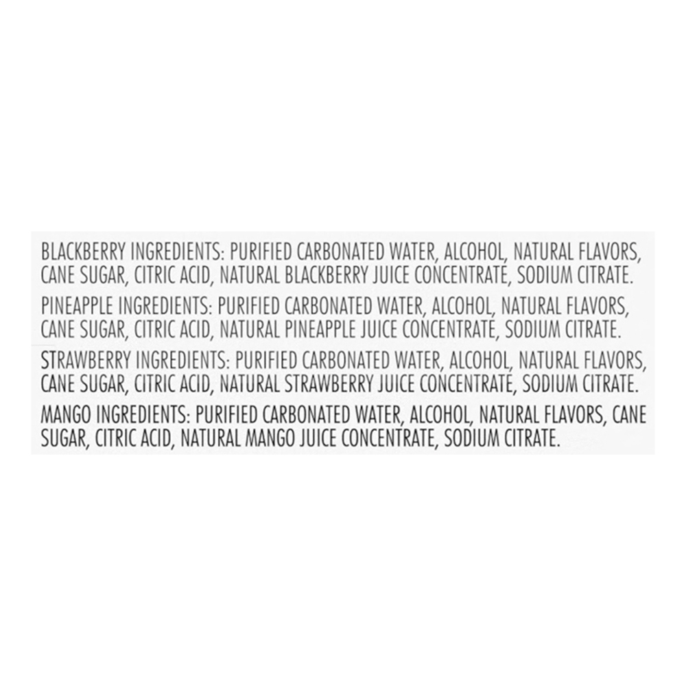 White Claw Hard Seltzer Hard Seltzer, Variety Pack-Ingredients