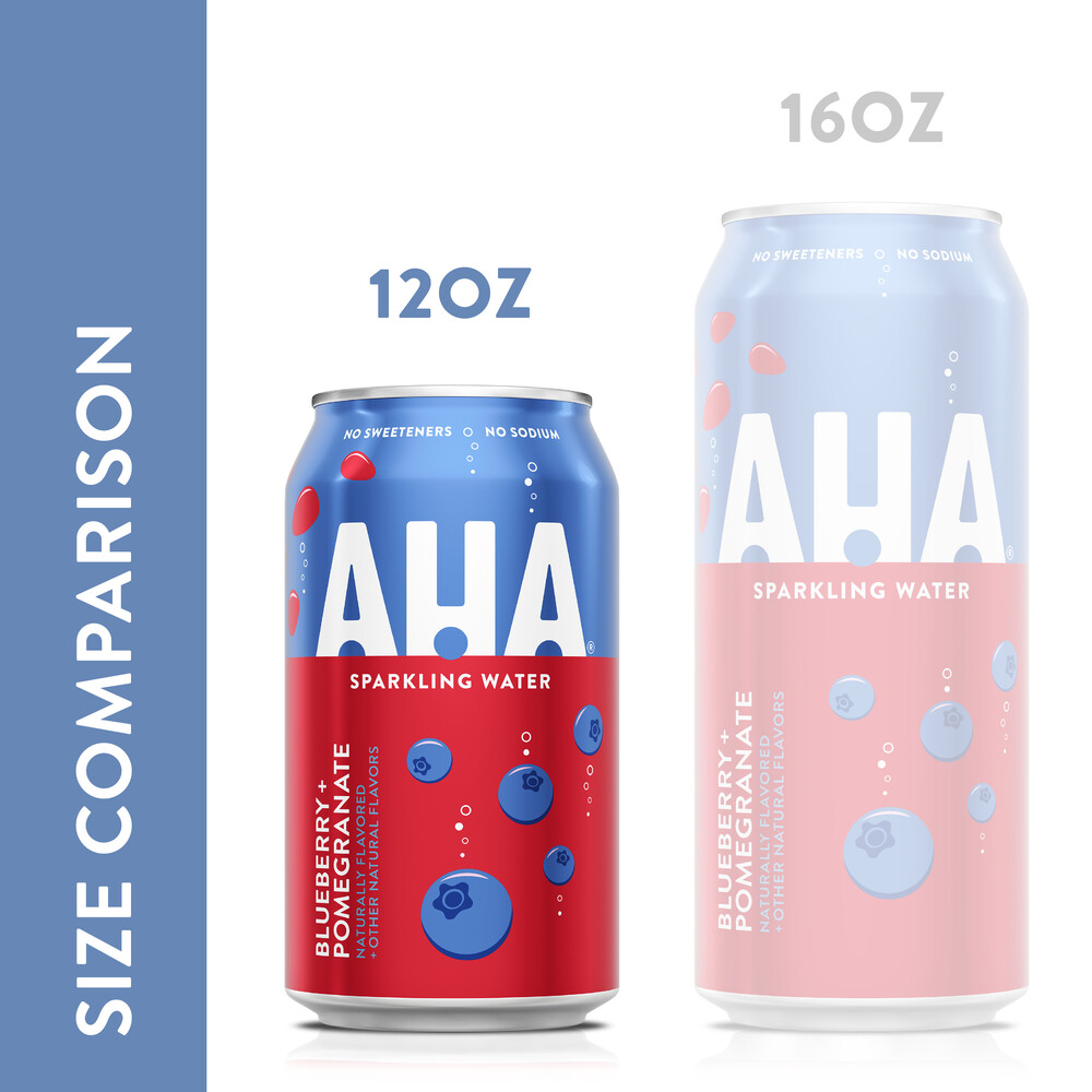 AHA Sparkling Water, Blueberry + Pomegranate-Planogram-Back