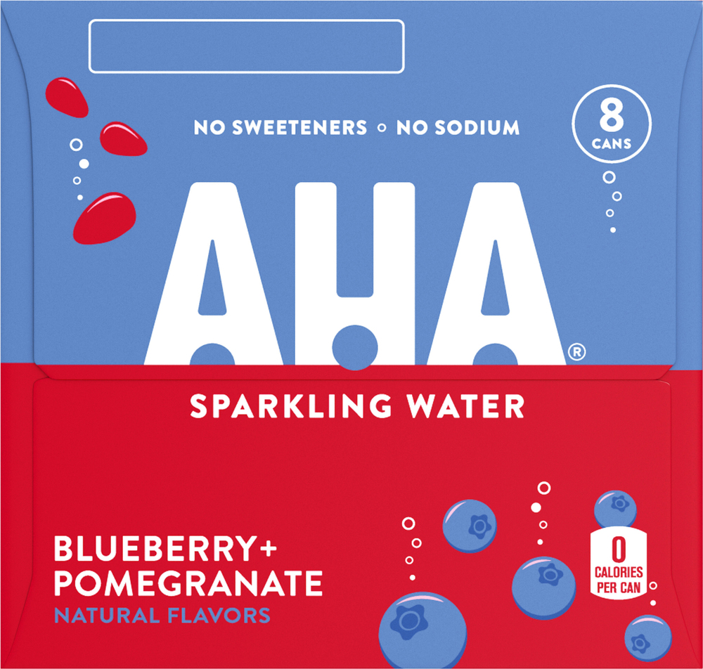 AHA Sparkling Water, Blueberry + Pomegranate-Planogram-Right