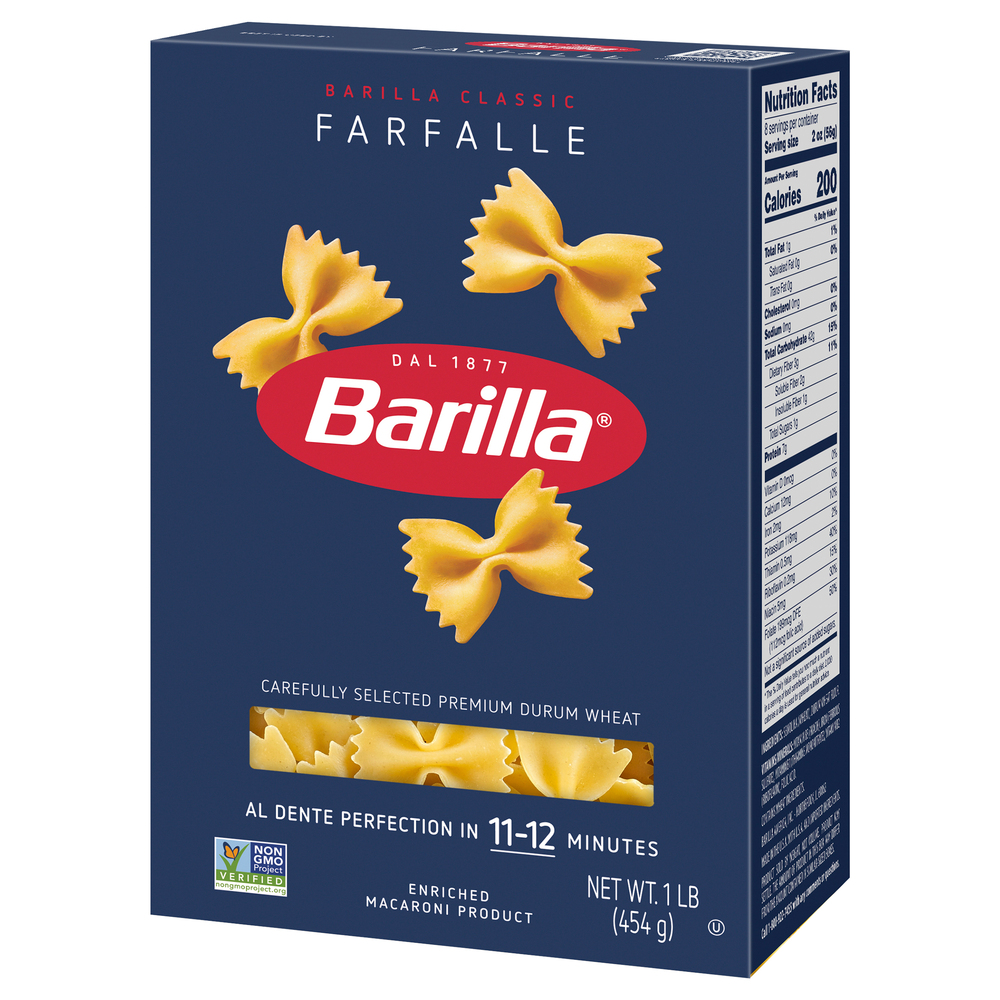 Barilla Farfalle - Non-GMO Pasta Made with Durum Wheat Semolina ...
