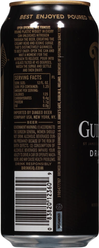 Guinness Beer, Stout, Draught-Planogram-Left