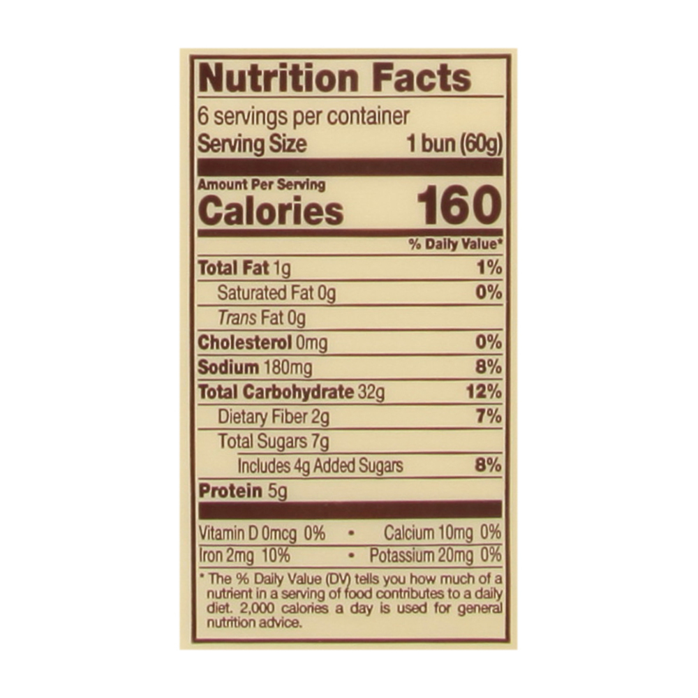 Ozery Morning Rounds Breakfast Buns, Fruit & Grain, Blueberry-Nutrition ...