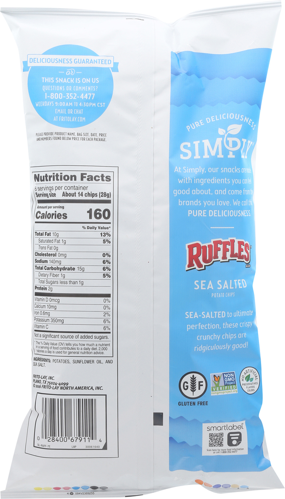 Simply Ruffles Sea Salted Potato Chips-Planogram-Back