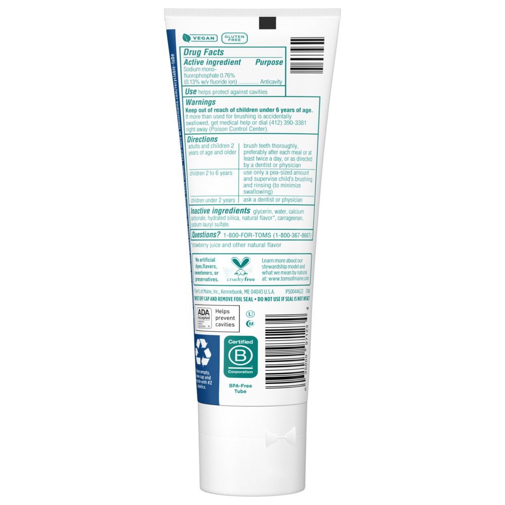 toms sensitive toothpaste ingredients