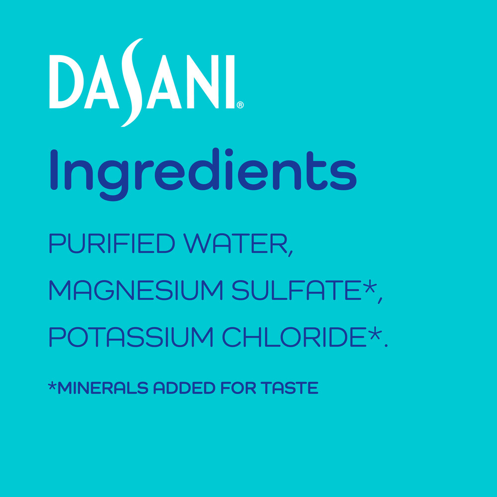 Dasani Purified Water Bottles Enhanced With Minerals-Ingredients