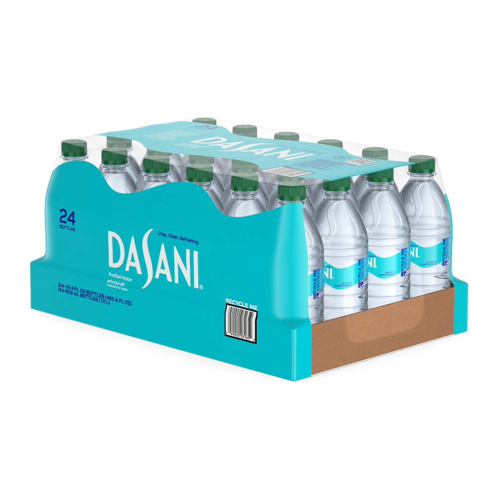 Dasani Purified Water Bottles Enhanced With Minerals-Front-Right-Elevated