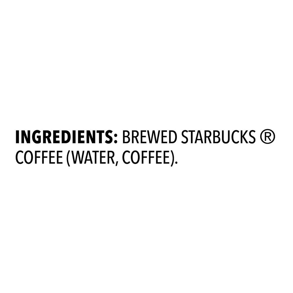 Starbucks Iced Coffee, Medium Roast, Black, Unsweetened-Ingredients