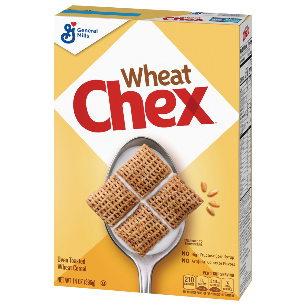 Chex Wheat Cereal, Oven Toasted-Front-Right-Elevated