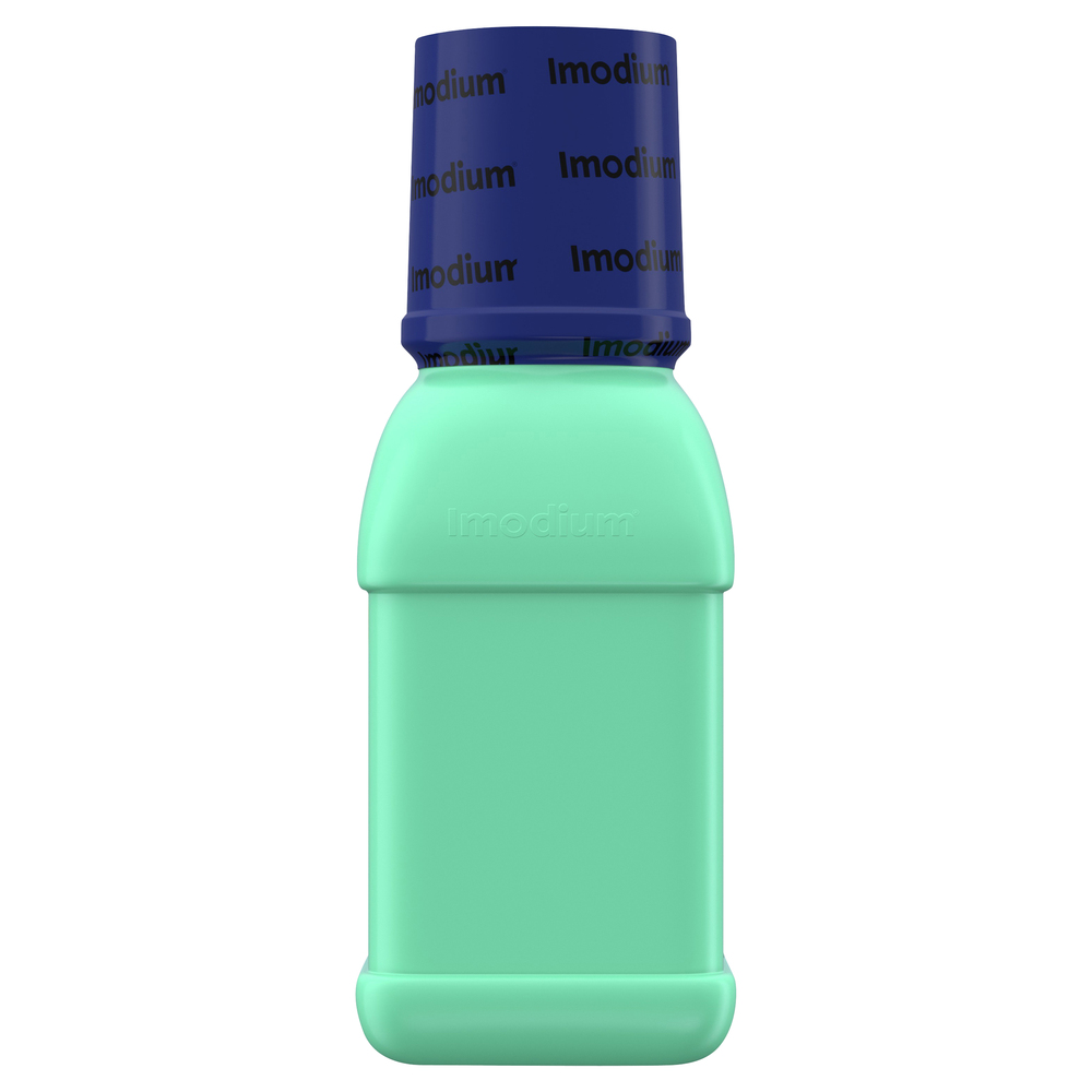 Imodium Anti-Diarrheal, Liquid, Mint-Planogram-Back