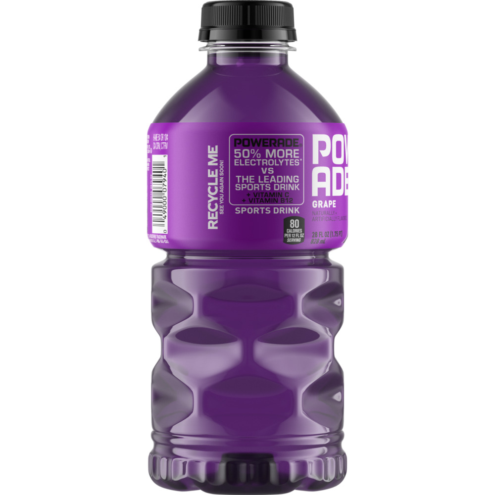 Powerade Grape Electrolyte Sports Drink-Planogram-Left