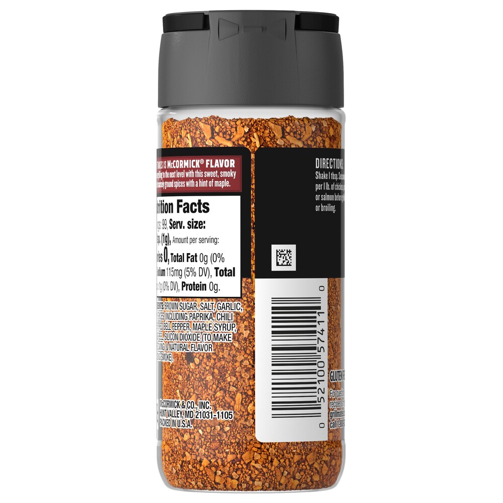 McCormick Grill Mates Smokehouse Maple Seasoning-Planogram-Back