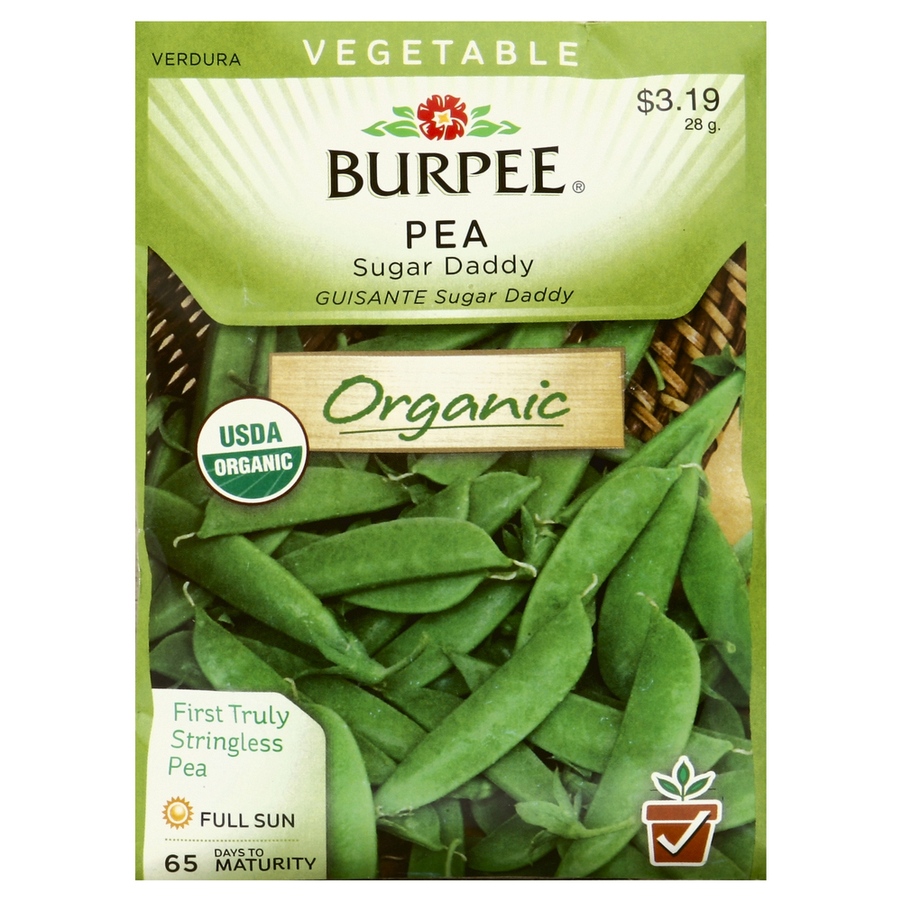 Burpee Seeds, Organic, Pea, Sugar Daddy-Main
