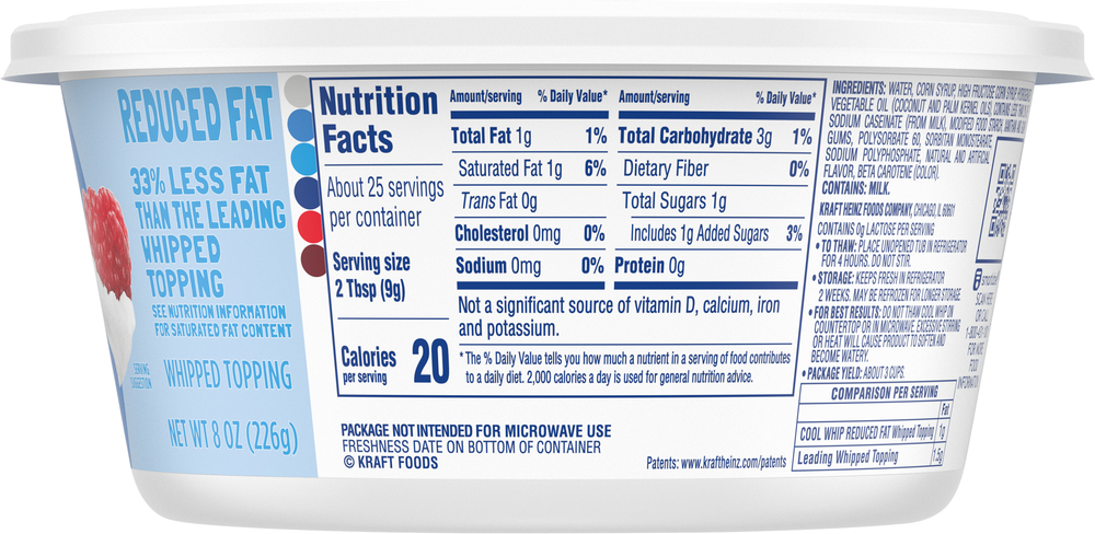 Cool Whip Whipped Topping, Lite-Planogram-Right