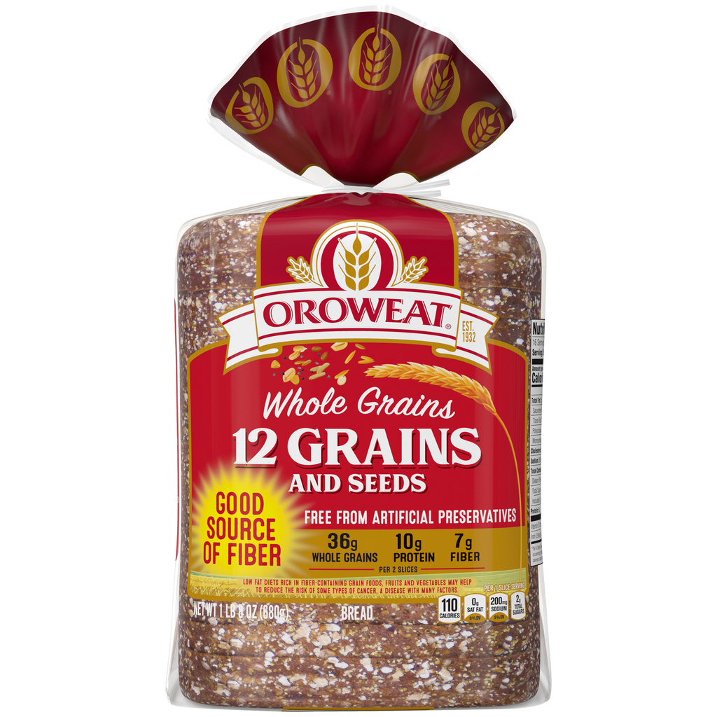 Oroweat Bread, Whole Grains, 12 Grains and Seeds-Hero