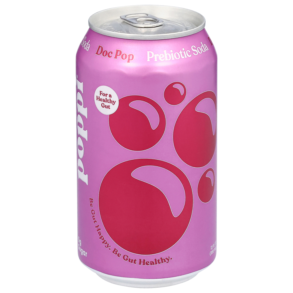 Poppi Prebiotic Soda, Doc Pop-Front-Right-Elevated