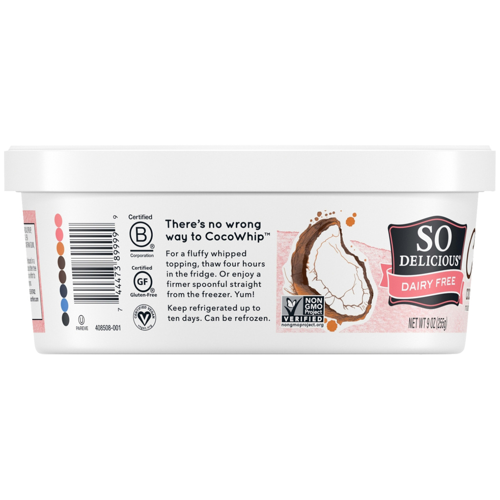 So Delicious Dairy Free Coco Whip Whipped Topping, Coconut, Light-Main