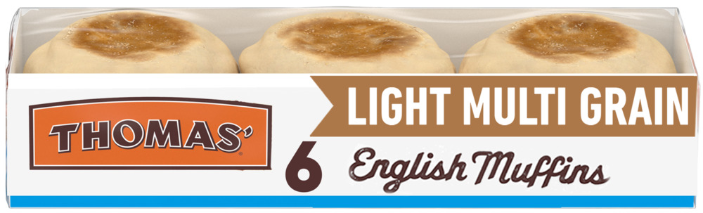 Thomas' Light Multi Grain Multi-Grain English Muffins, 6 count, 12 oz-Main