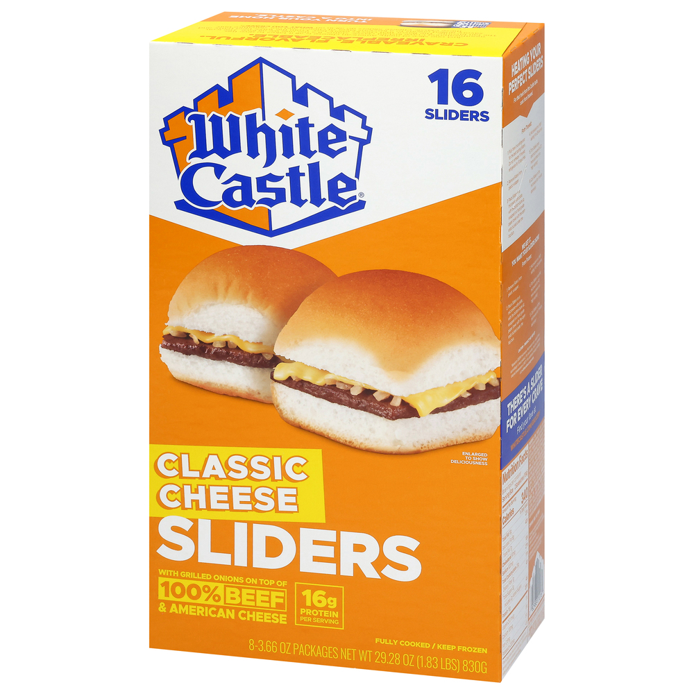 White Castle Sliders, Classic Cheese-Front-Right-Elevated