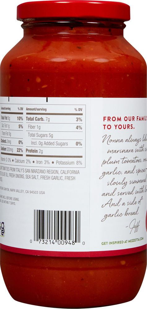 Mezzetta Marinara Sauce-Planogram-Back