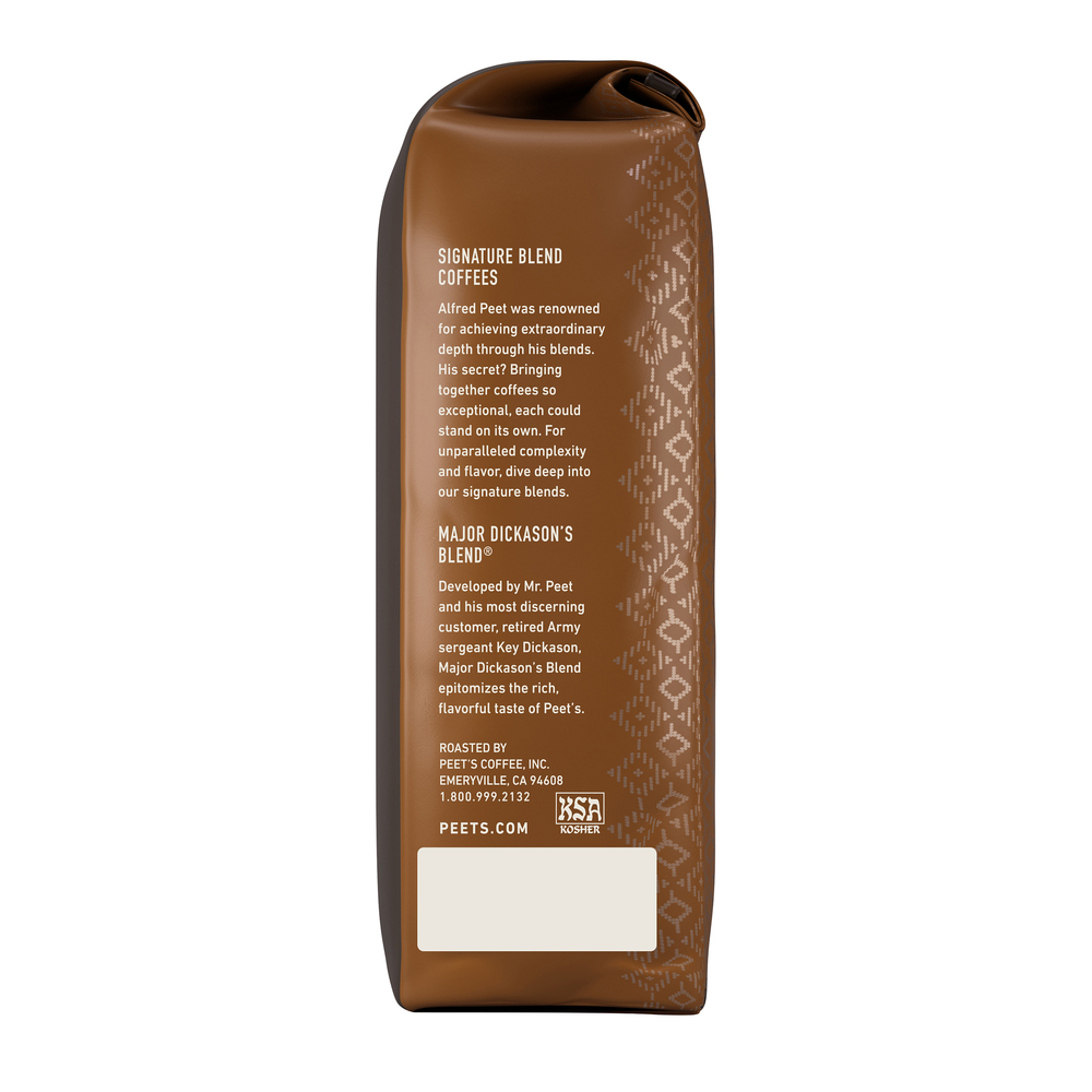 Peet's Coffee Major Dickason's Blend, Dark Roast Ground Coffee - 10.5oz ...